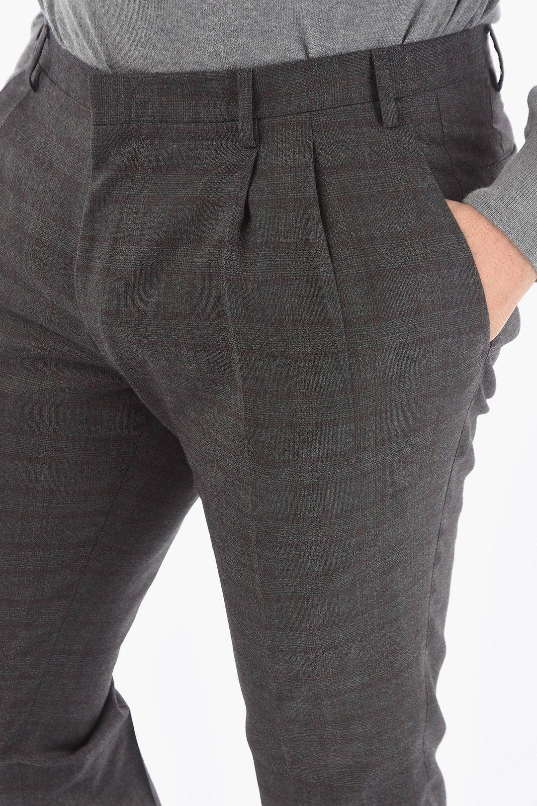 Corneliani CC COLLECTION RESET Lined Gingham Suit with Flap Pocket men ...