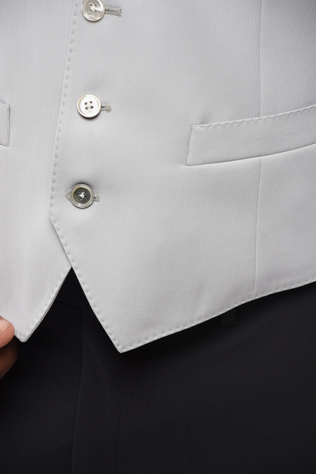 Corneliani CC COLLECTION Silk 4 Buttons Vest With Jetted Pockets men ...