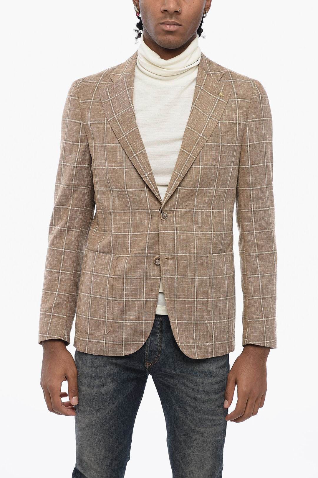 Corneliani CC COLLECTION Single-breasted REWARD Windowpane Check Blazer ...