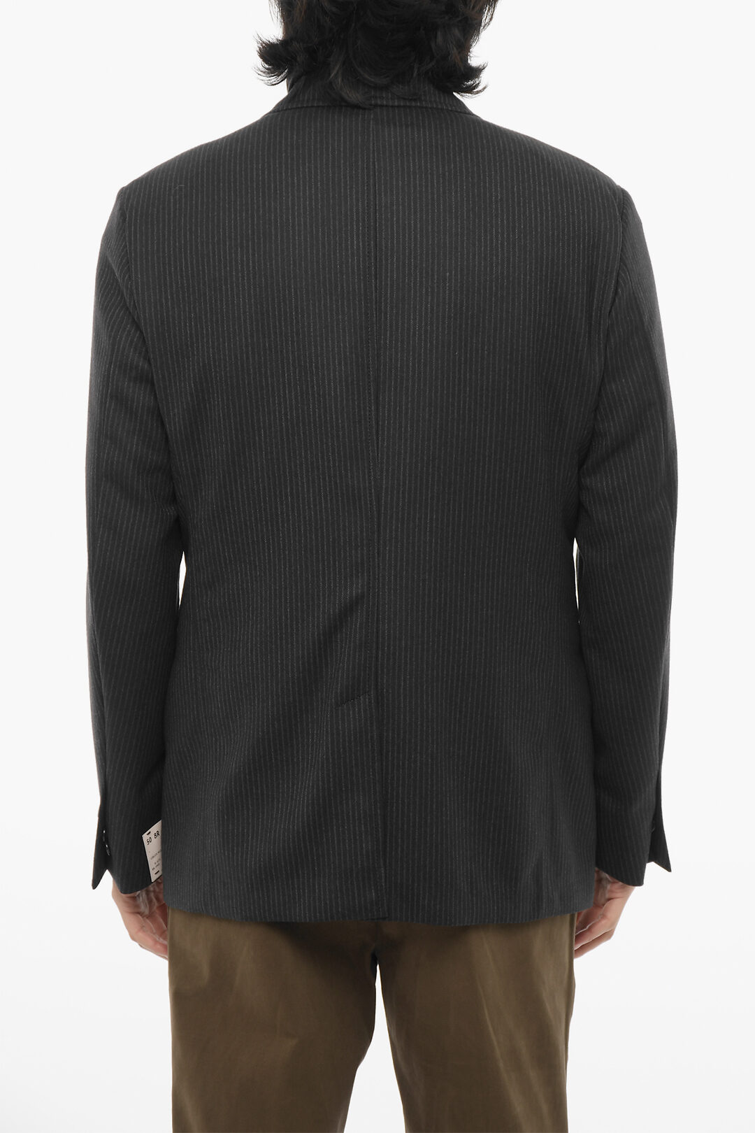 Corneliani CC COLLECTION Striped Virgin Wool Blazer with Detachable ...