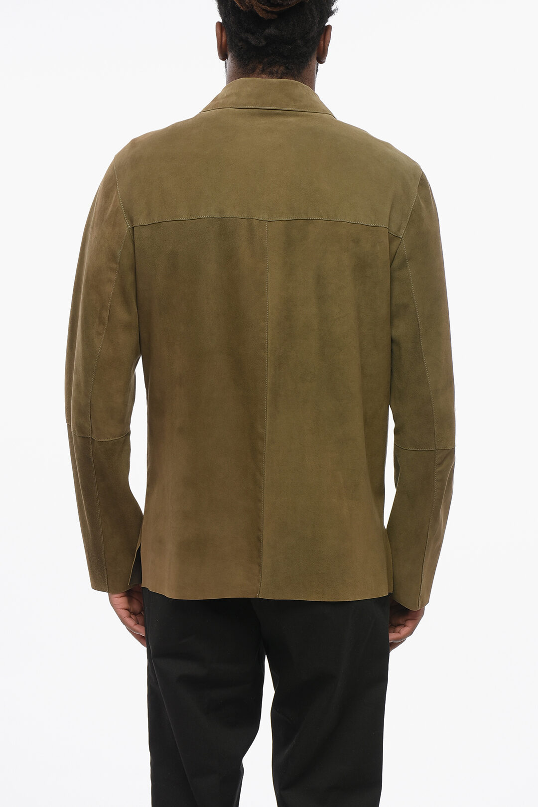 Corneliani CC COLLECTION Suede Unlined Jacket with Side Slits men ...