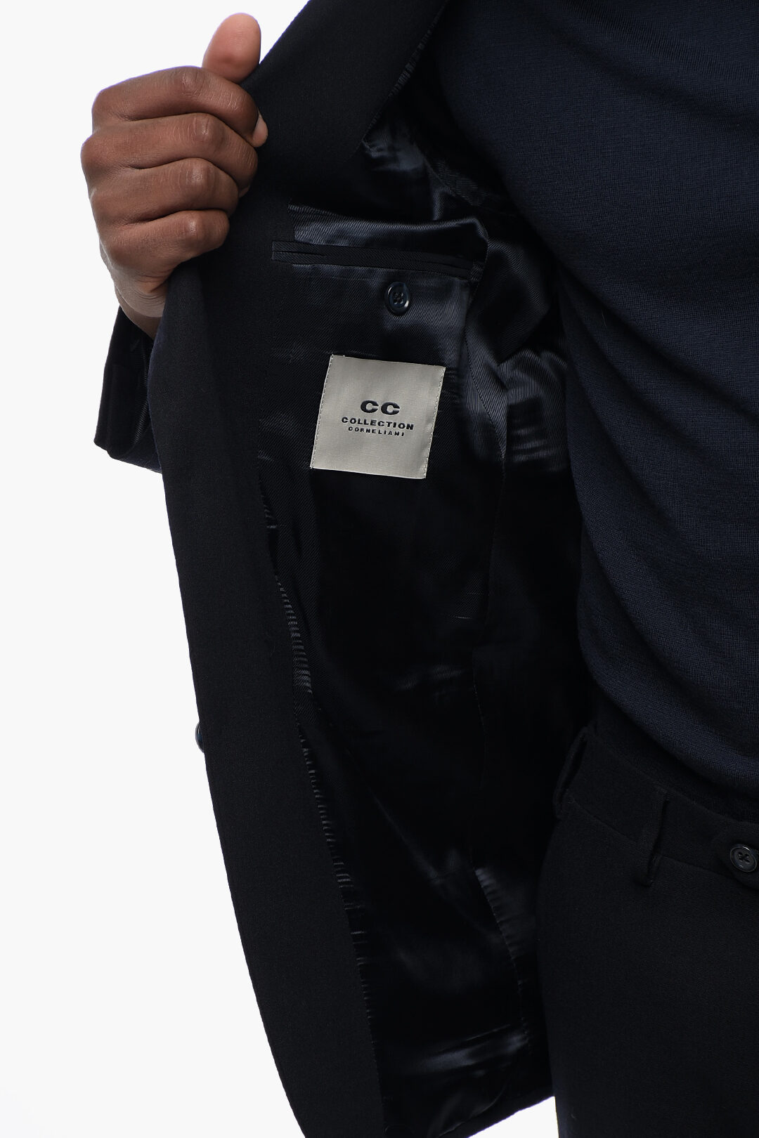 Corneliani CC COLLECTION Virgin Wool Blend RIGHT Suit with Notch Lapel ...