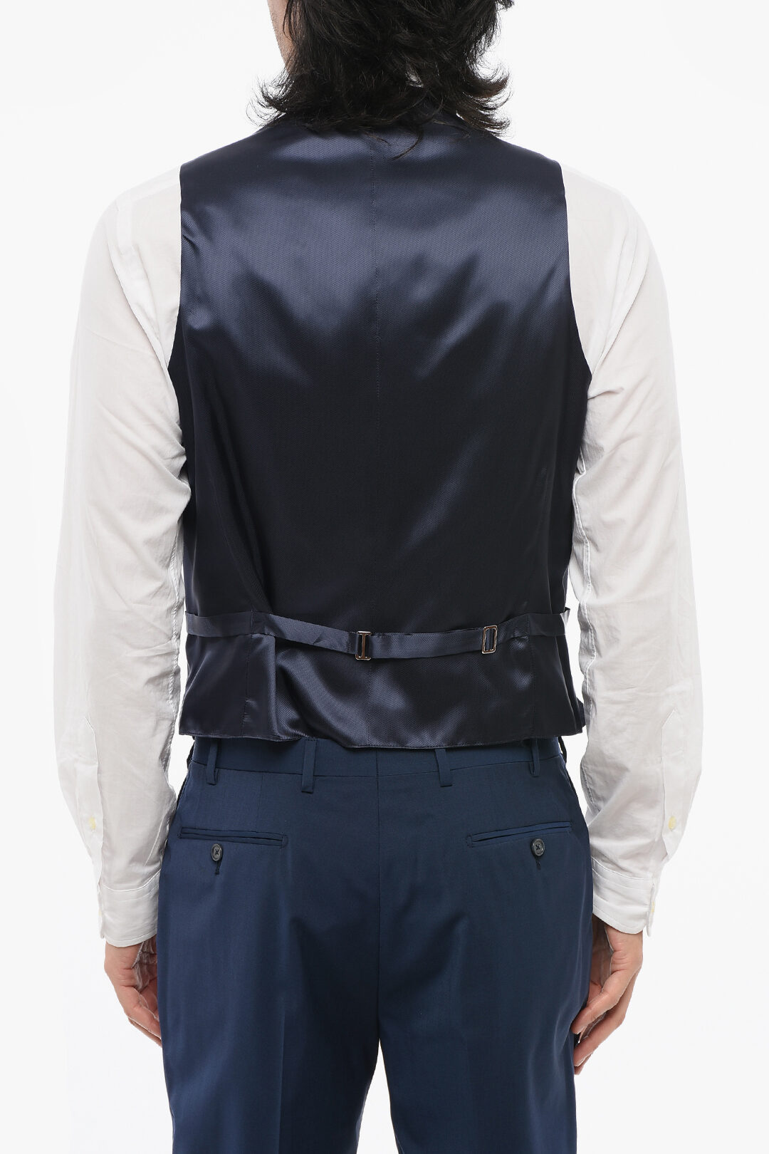 Corneliani CC COLLECTION Virgin Wool REFINED Vest with Back Martingale ...