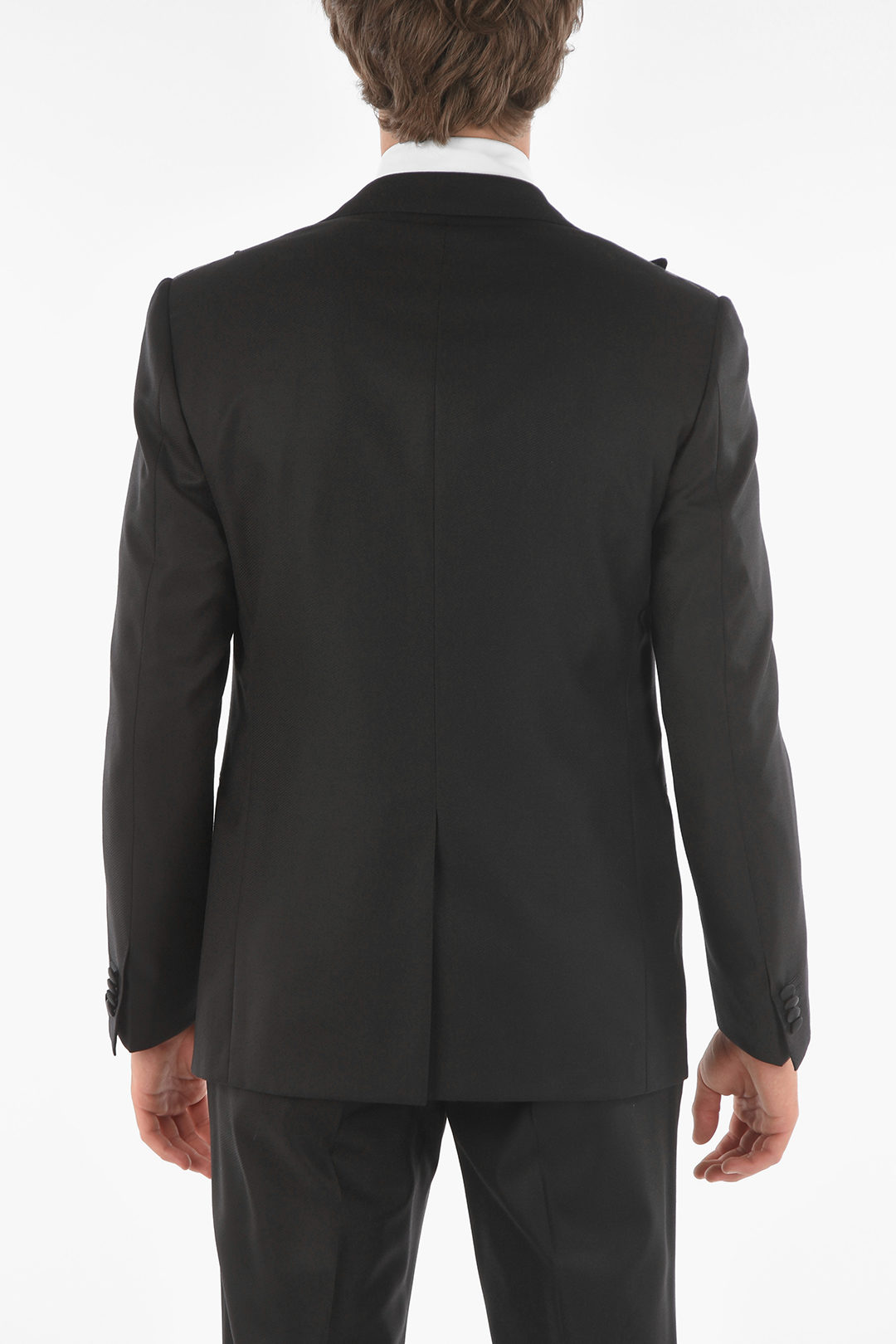 Corneliani center vent peak lapel 1-button suit men - Glamood Outlet