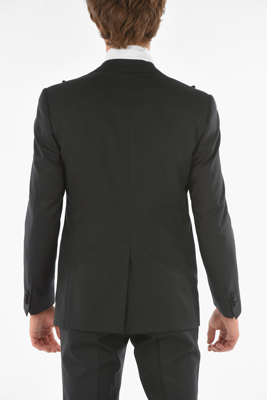 Corneliani center vent peak lapel CERIM. ACADEMY 1-button suit men ...