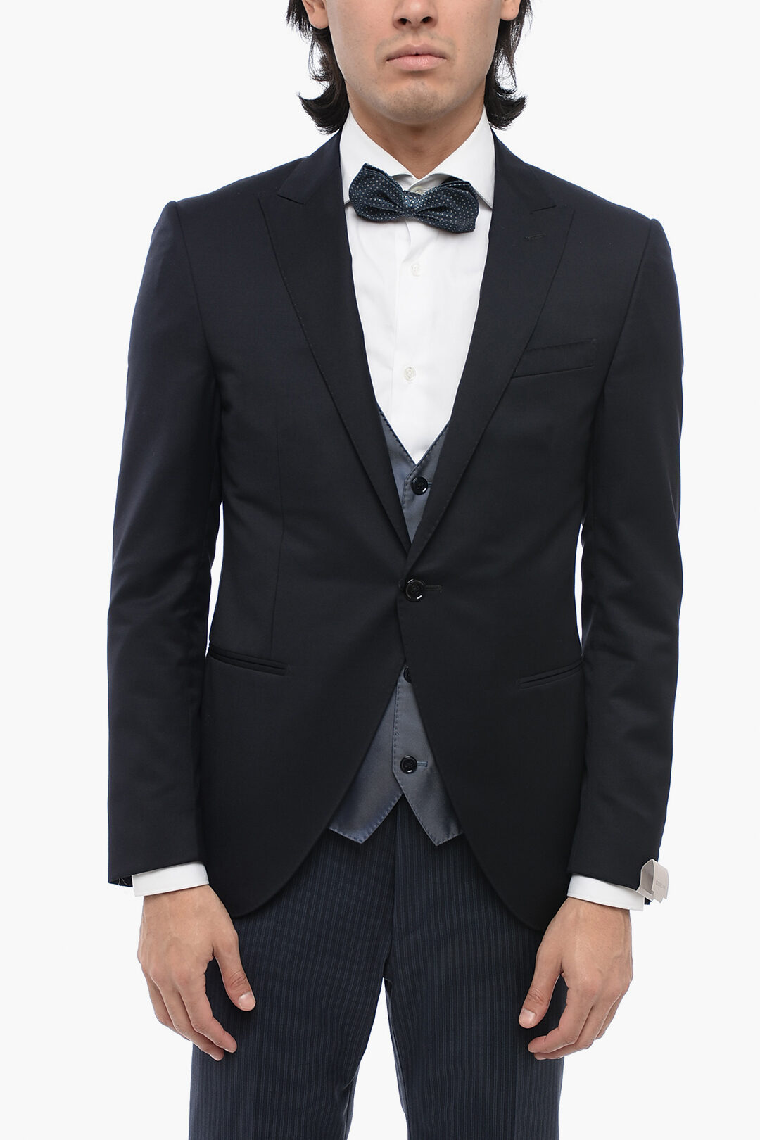 Corneliani Center Vent Peak Lapel CERIM.ACADEMY 3 Piece Waistcoat Suit ...