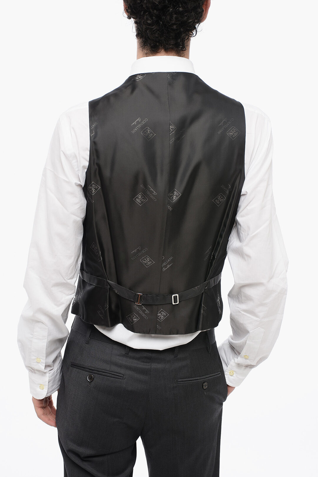 Corneliani Center Vent Peak Lapel CERIM.ACADEMY 3 Piece Waistcoat Suit ...