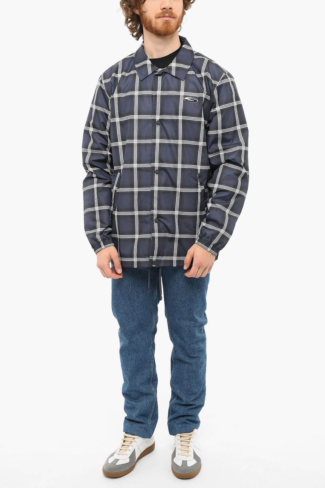 Adidas Check Print Q2 COACH Lined Windbreaker men - Glamood Outlet