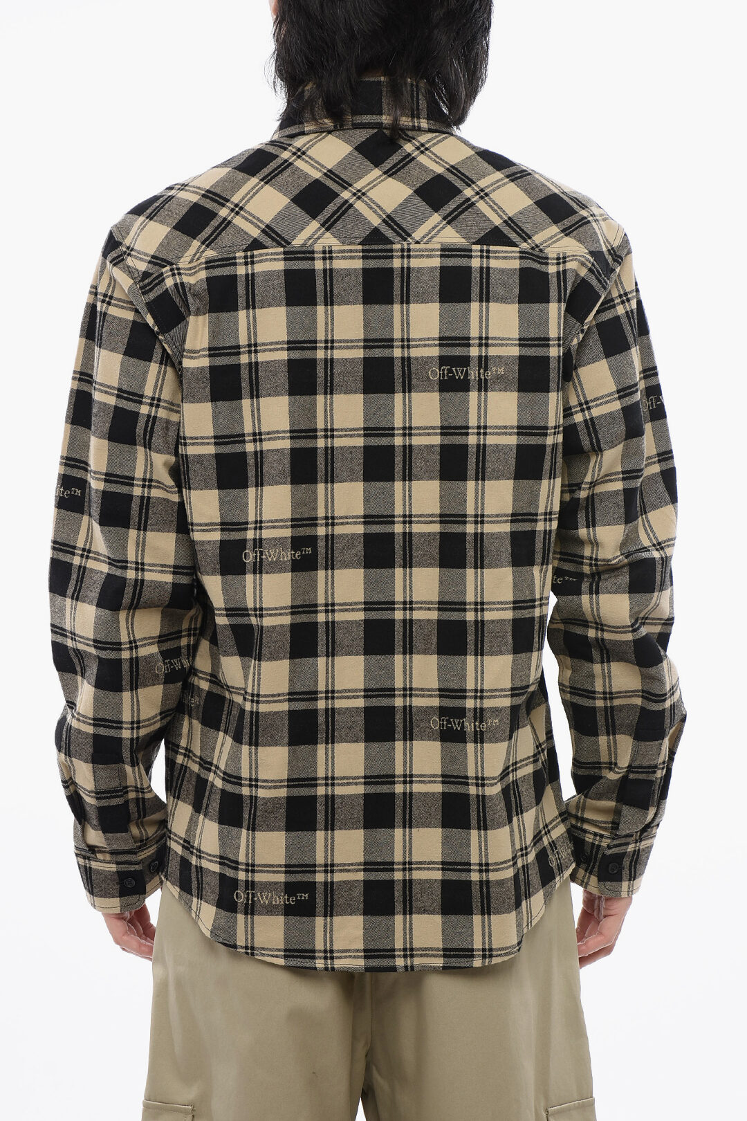 Off-White Checkered Flannel Shirt With Front Pockets men - Glamood Outlet