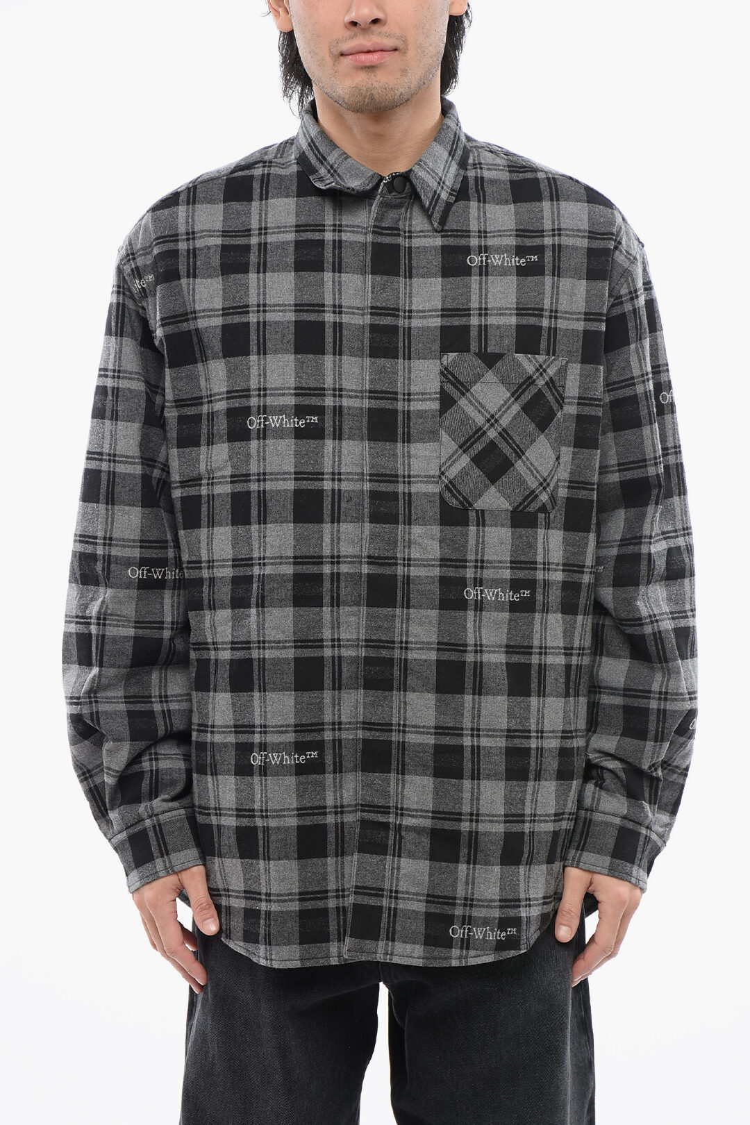 Off-White Checkered Padded Overshirt men - Glamood Outlet