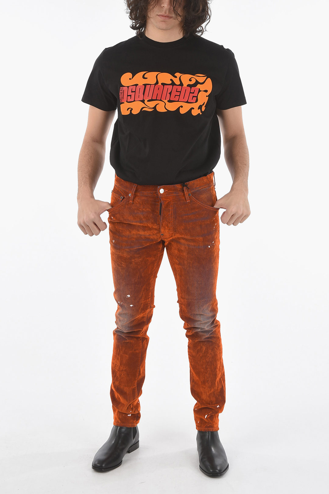 Dsquared2 Chenille COOL GUY Denims with Stained Effect 17cm men ...