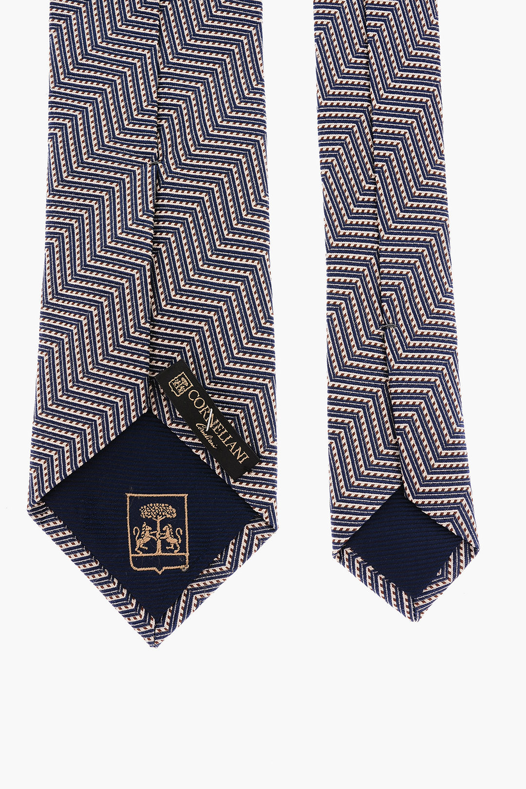 Corneliani Chevron Motif Kipper Tie men - Glamood Outlet