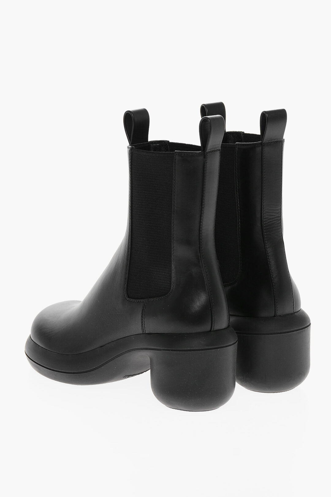 Jil Sander Chulk Heel Leather Chelsea Booties women - Glamood Outlet