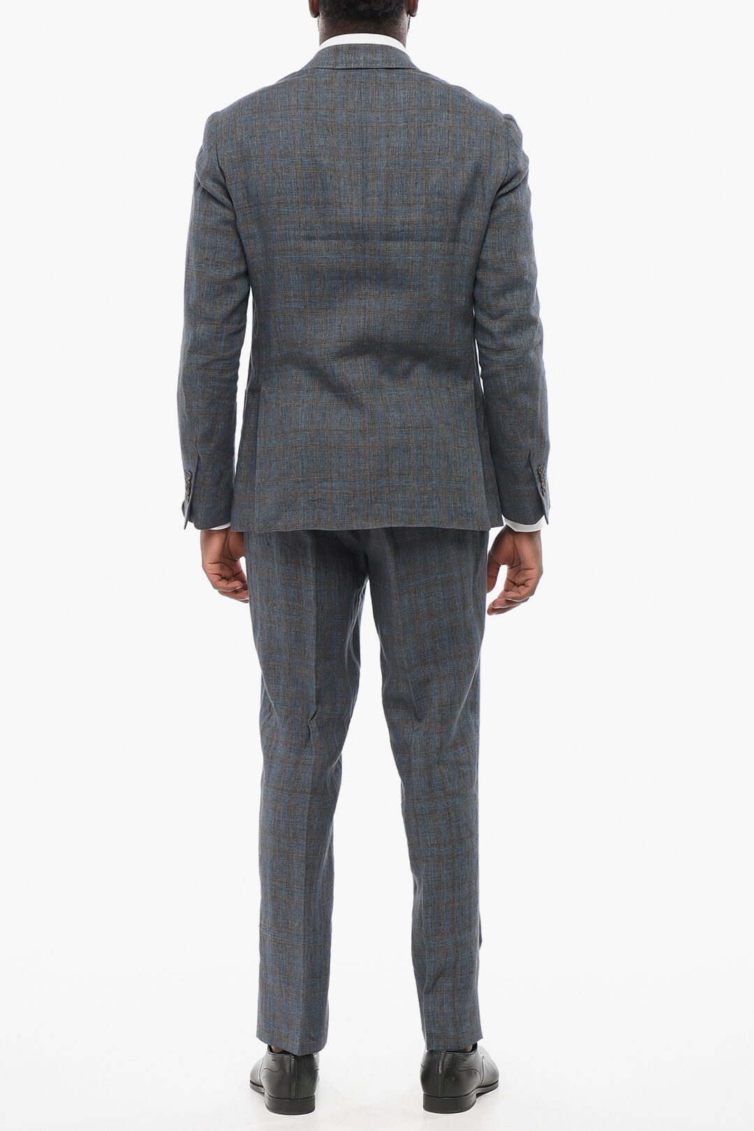 Corneliani CIRCLE Linen Single Breasted Suit With Check Motif 남성 ...