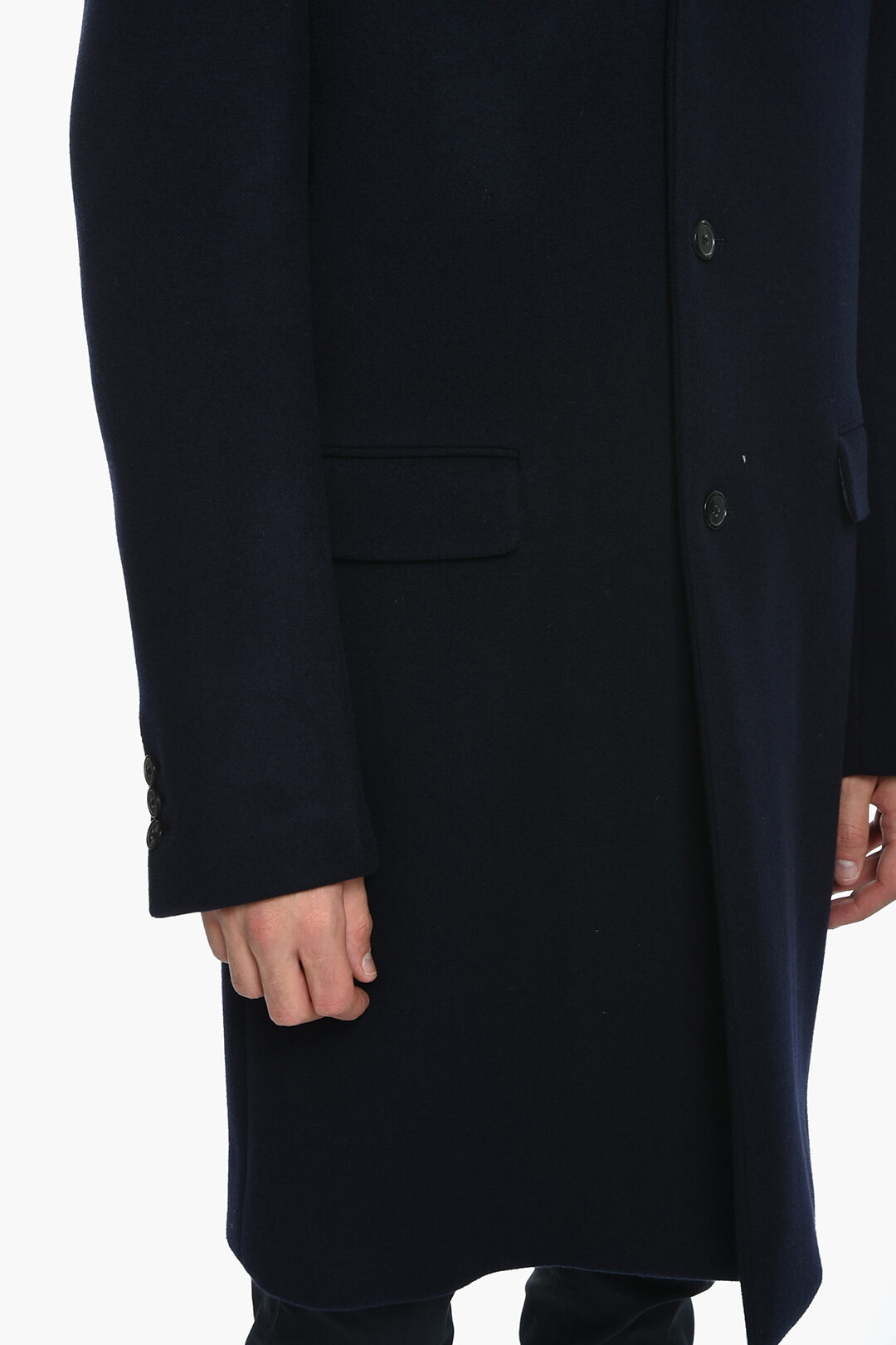 Prada Cloth Wool Coat with Flap Pockets men - Glamood Outlet