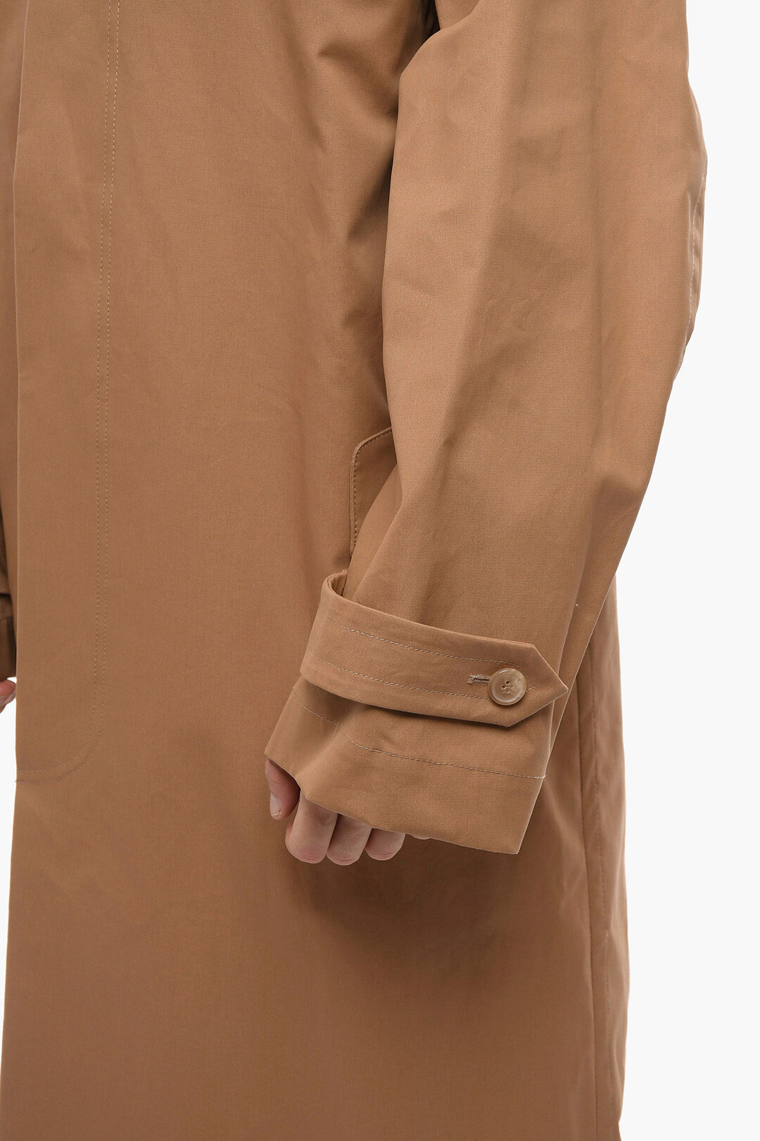 Hed Mayner Coated Cotton Trench Coat with Flap Pockets men - Glamood Outlet