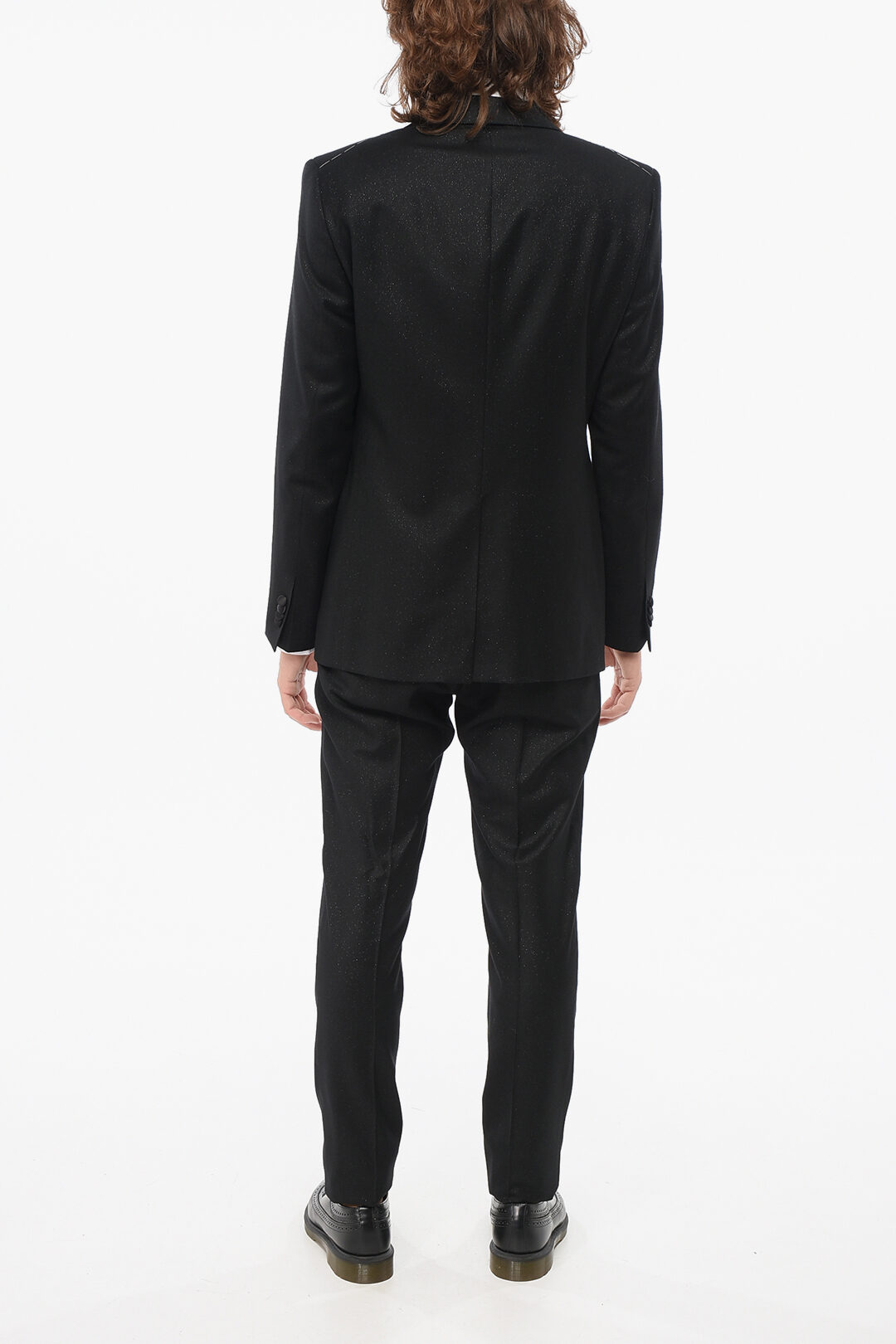 Corneliani CODE Glittery Double-breasted Suit with Satin Lapel men ...