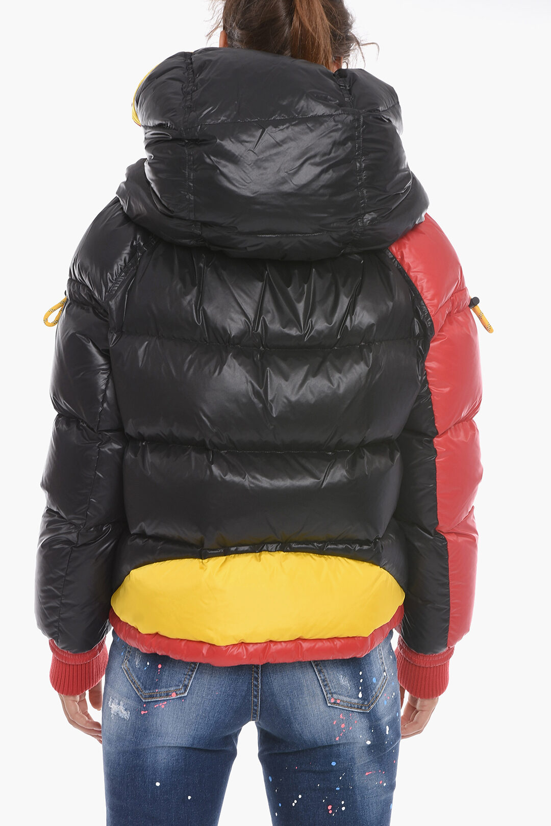 Dsquared2 Color Block Nylon Down Jacket with Logo Patch women - Glamood ...
