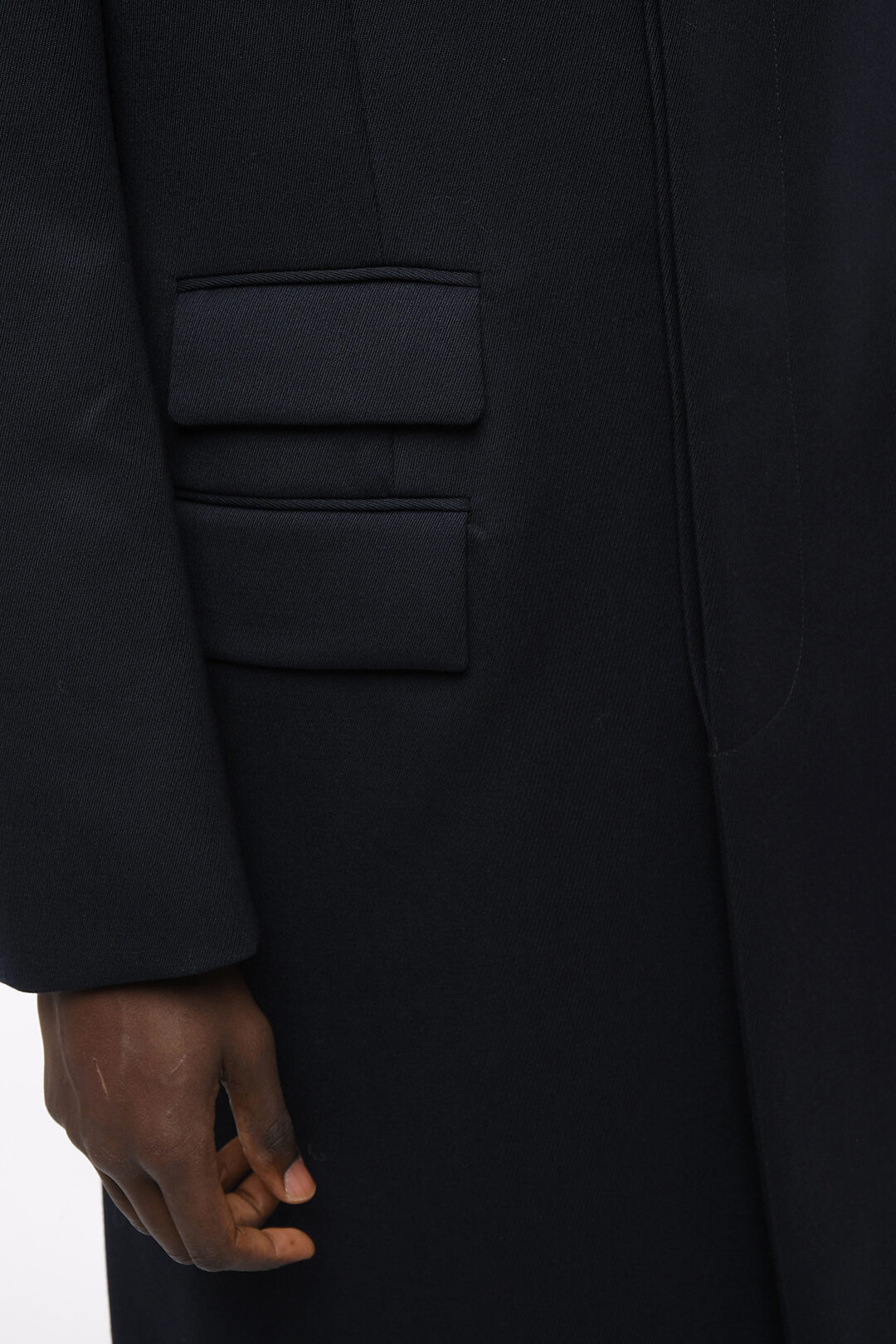 Maison Margiela Concealed Buttoning No-lapel Wool Coat men - Glamood Outlet