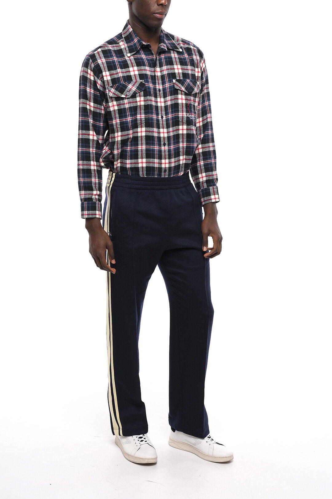 Bottega Veneta Contrasting Band Wool Track Sweatpants men - Glamood Outlet