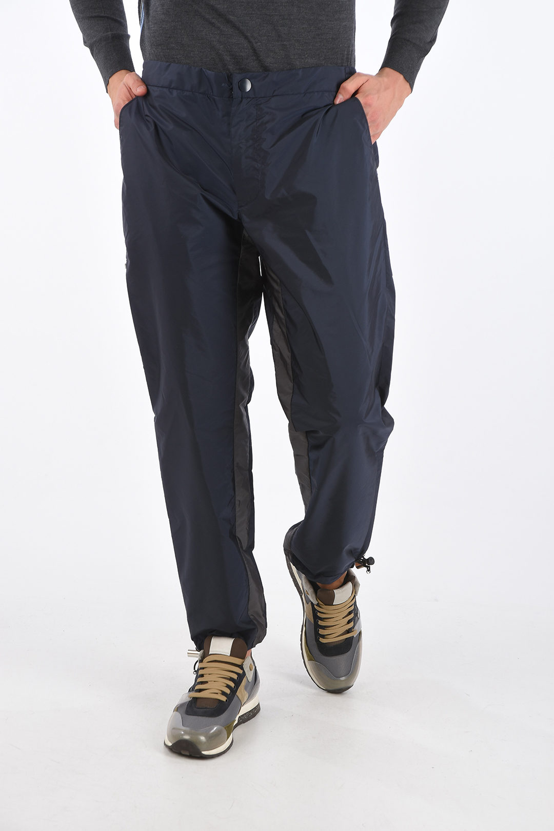 Prada Contrasting Bands Pants with Ankle Drawstrings men - Glamood Outlet