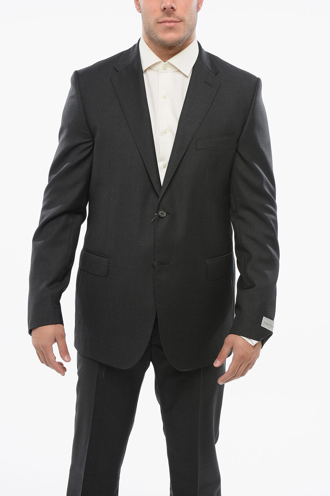 Nino Danieli Cool Wool Suit with Glen Plaid Motif men - Glamood Outlet