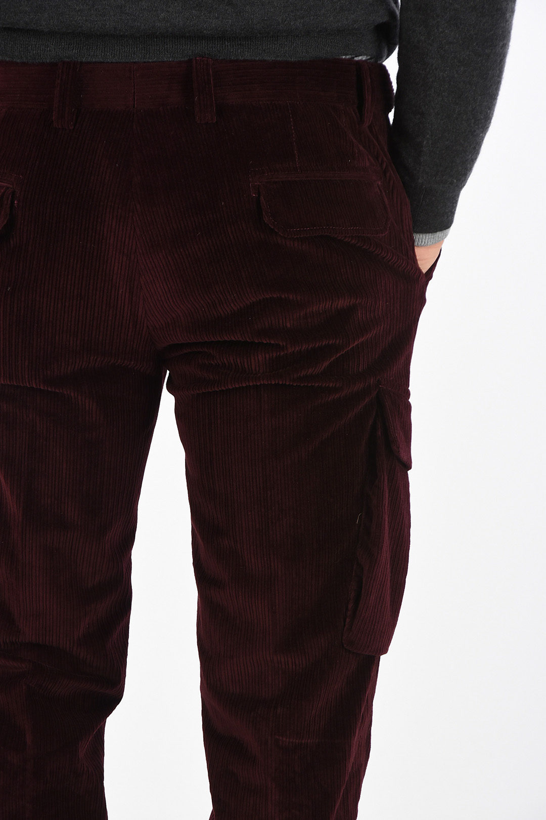 Corneliani corduroy ACADEMY cargo pants men - Glamood Outlet