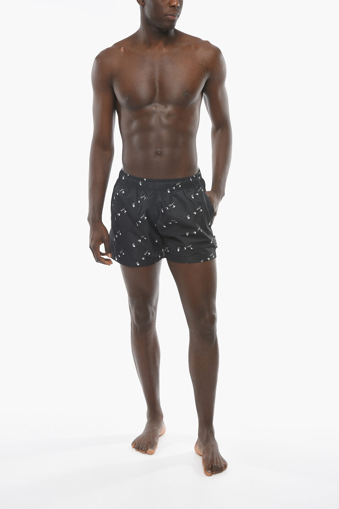 Off-White Costume Boxer OW LOGO con Stampa Monogram uomo - Glamood Outlet