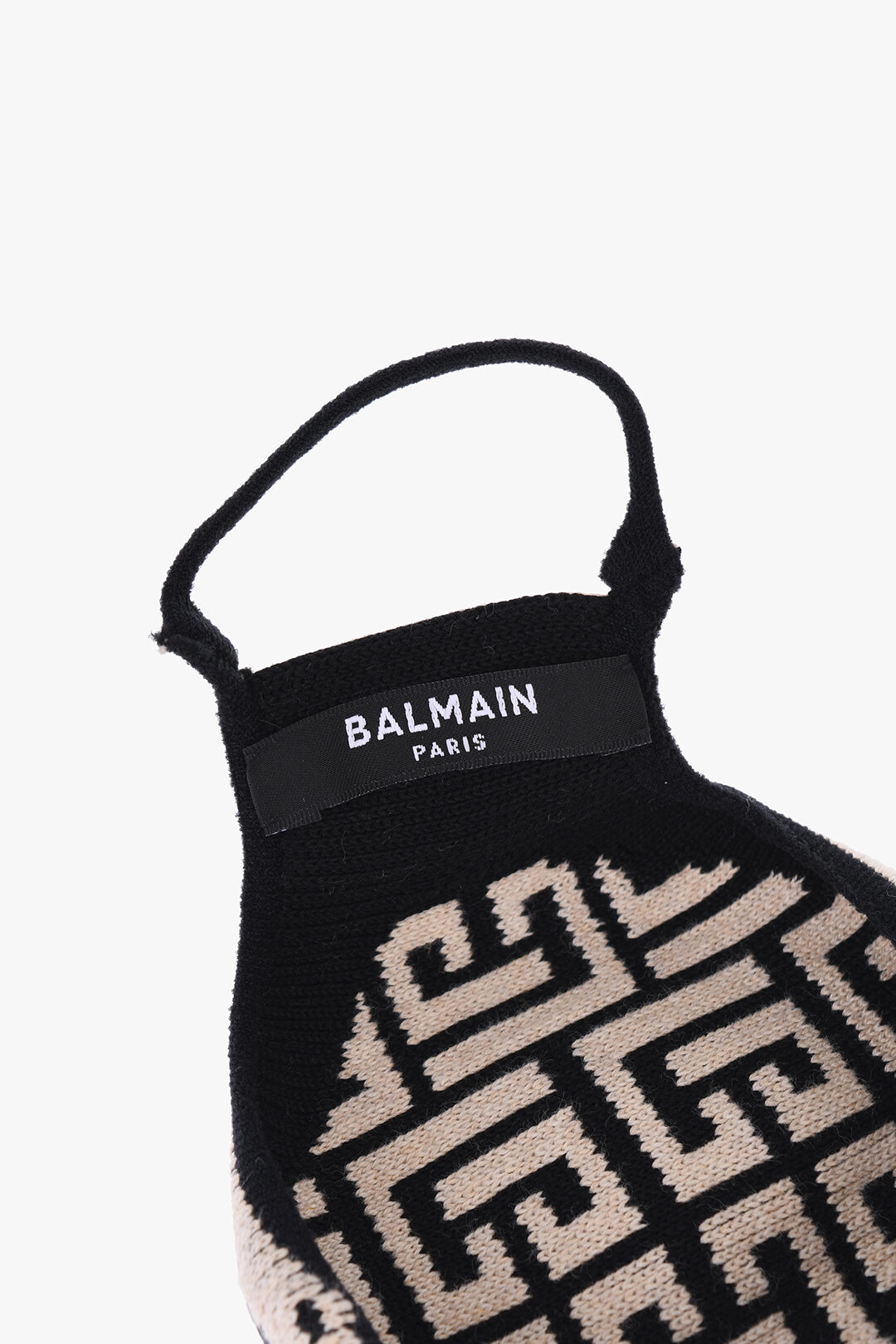 Balmain Cotton-blended Mask with Monogram women - Glamood Outlet