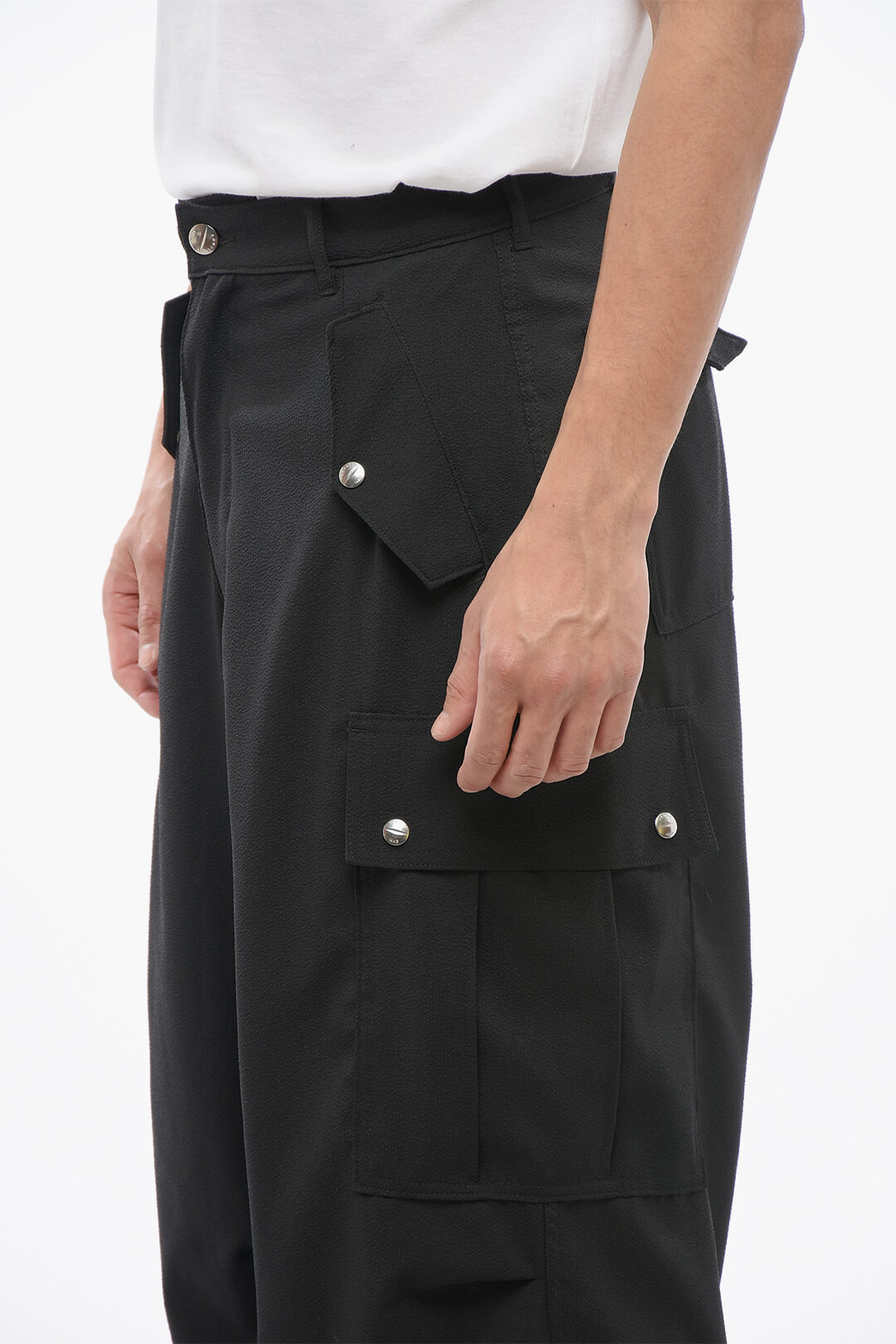 Rhude Cotton Cargo Pants with Logo Buttons men - Glamood Outlet