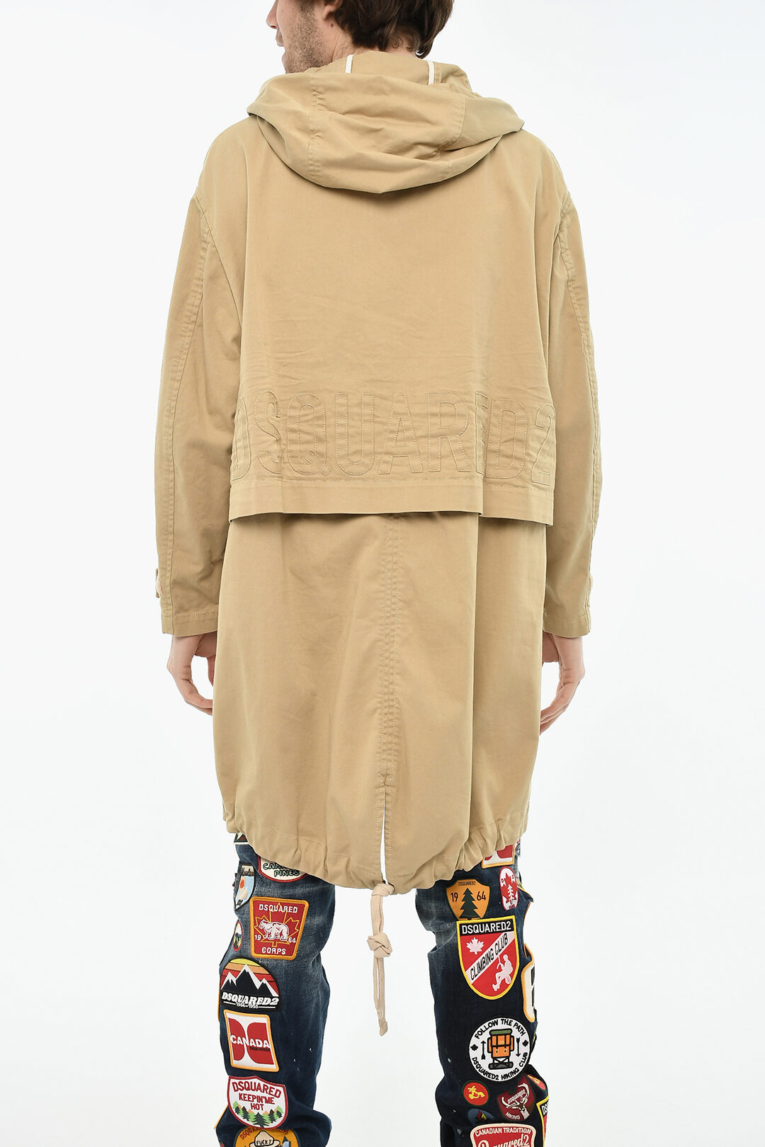 Dsquared2 Cotton Coat with Hidden Button Closure and Hood men - Glamood ...