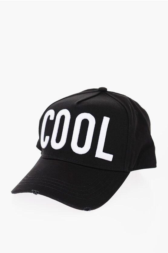 Dsquared2 Cotton-Gabardine COOL Cap with Embossed Embroidery men ...