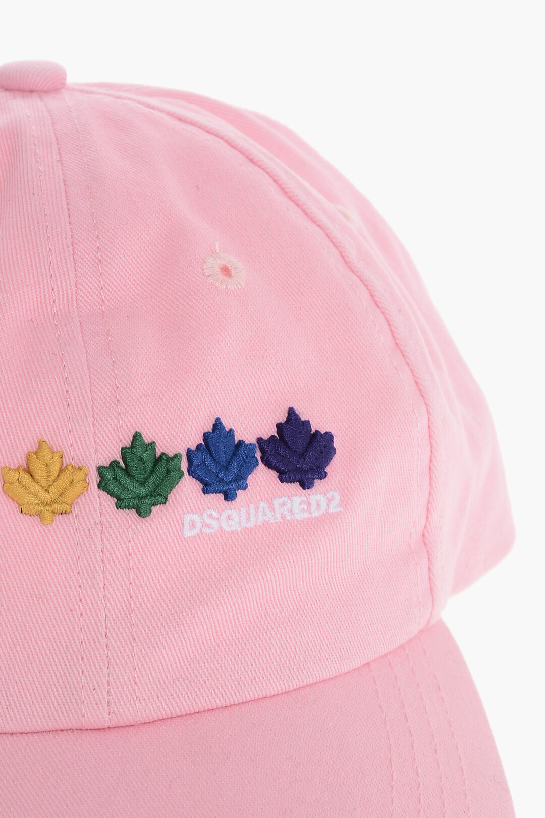 Dsquared2 Cotton Gabardine RAINBOW LEAF Cap with Multicolor Detail ...