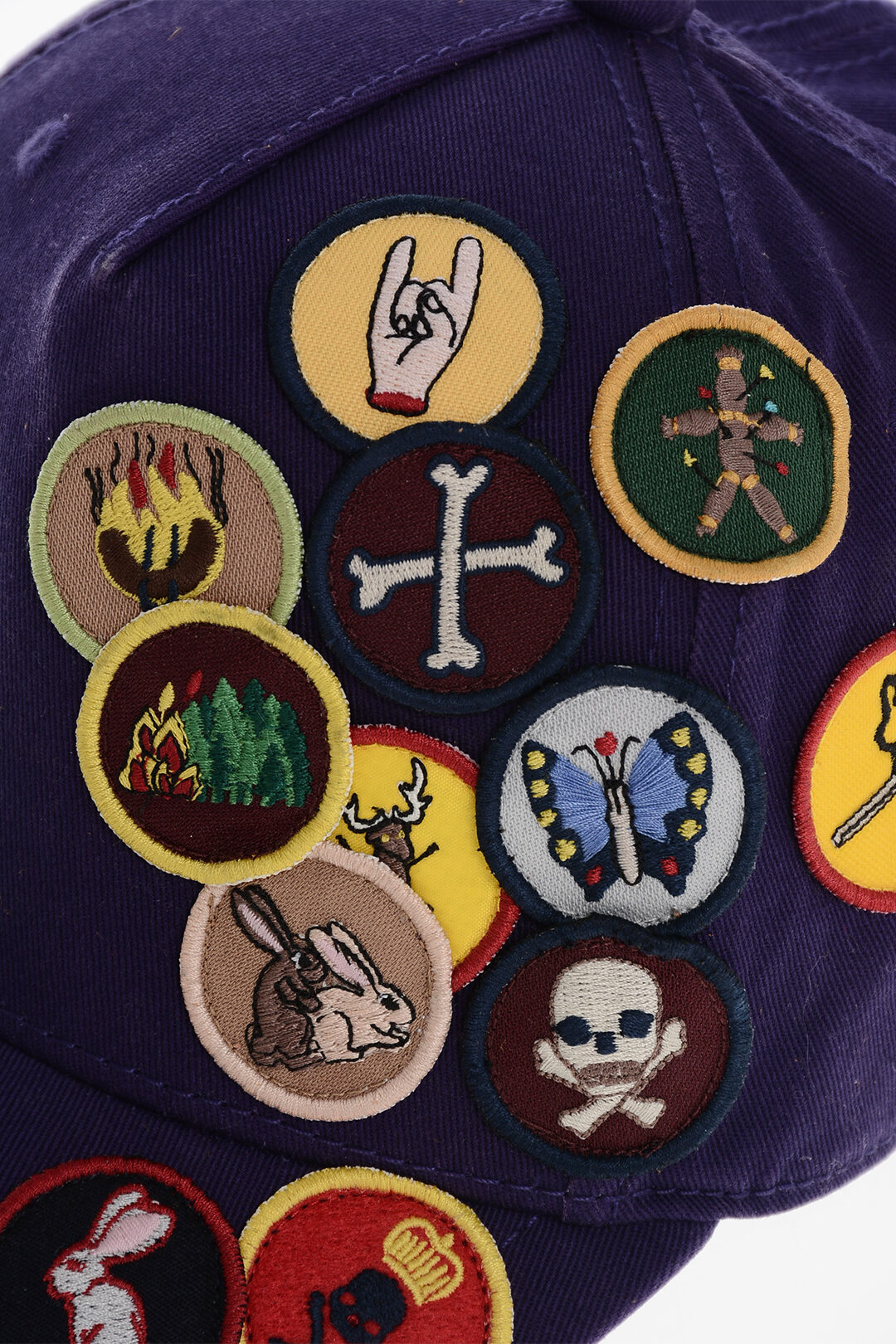 Dsquared2 Cotton Gabardine SCOUT DISQUARED Cap with Contrasting Patches ...