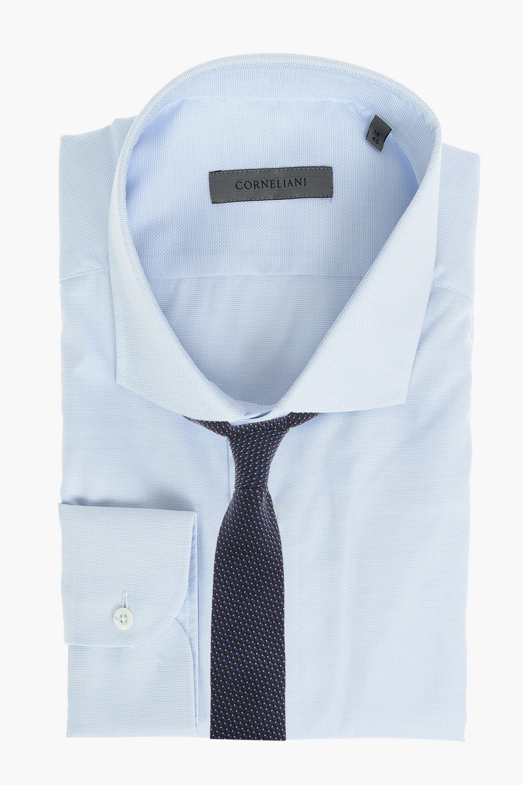 Corneliani Cotton Pinpoint Shirt with Standard Collar men - Glamood Outlet