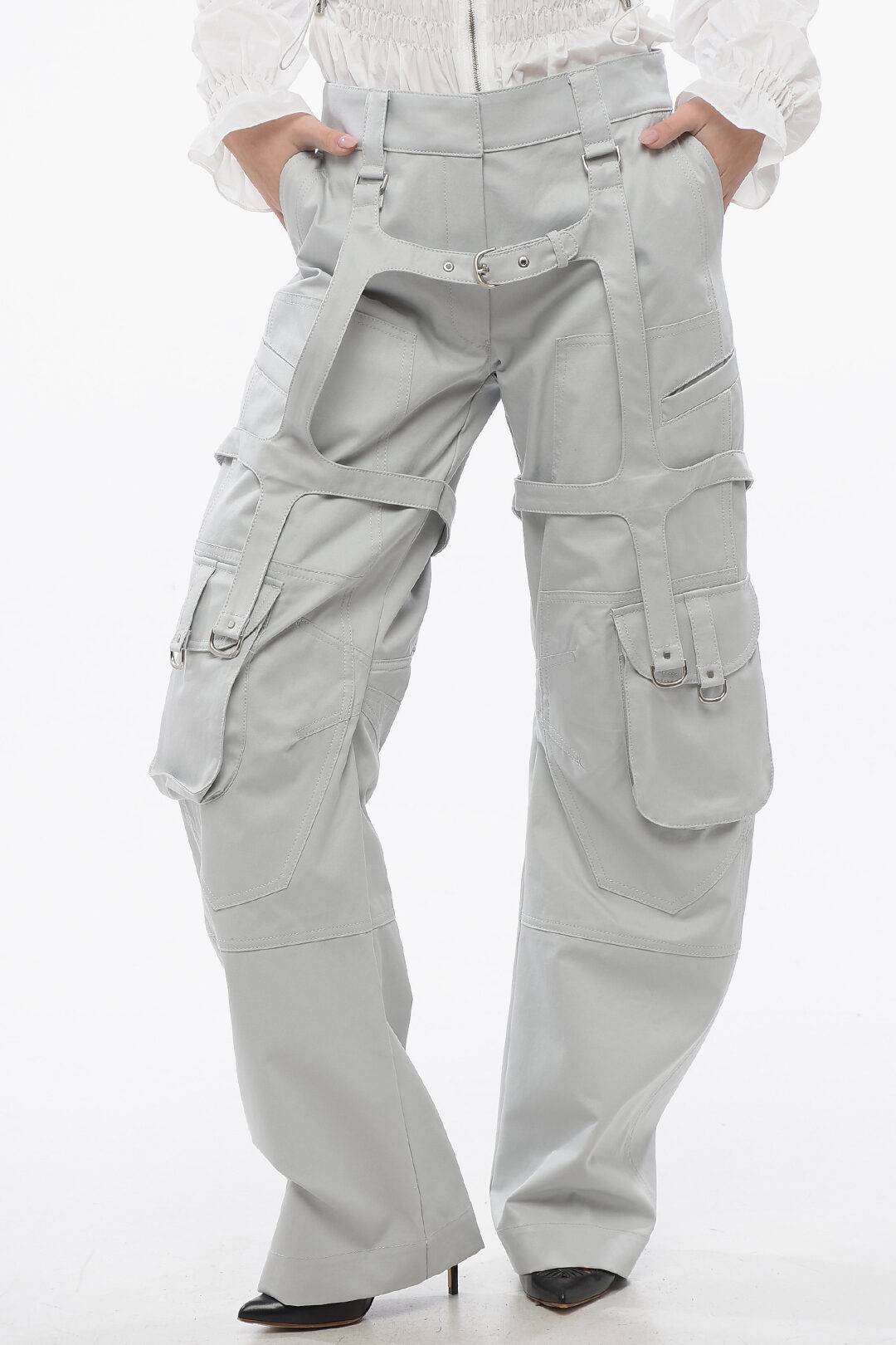 Off-White Cotton PKT Cargo Pants with Harness Details women - Glamood ...