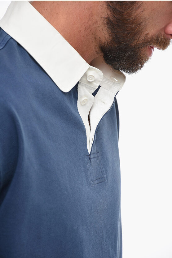 Bottega Veneta Cotton Polo with Contrasting Collar men - Glamood Outlet