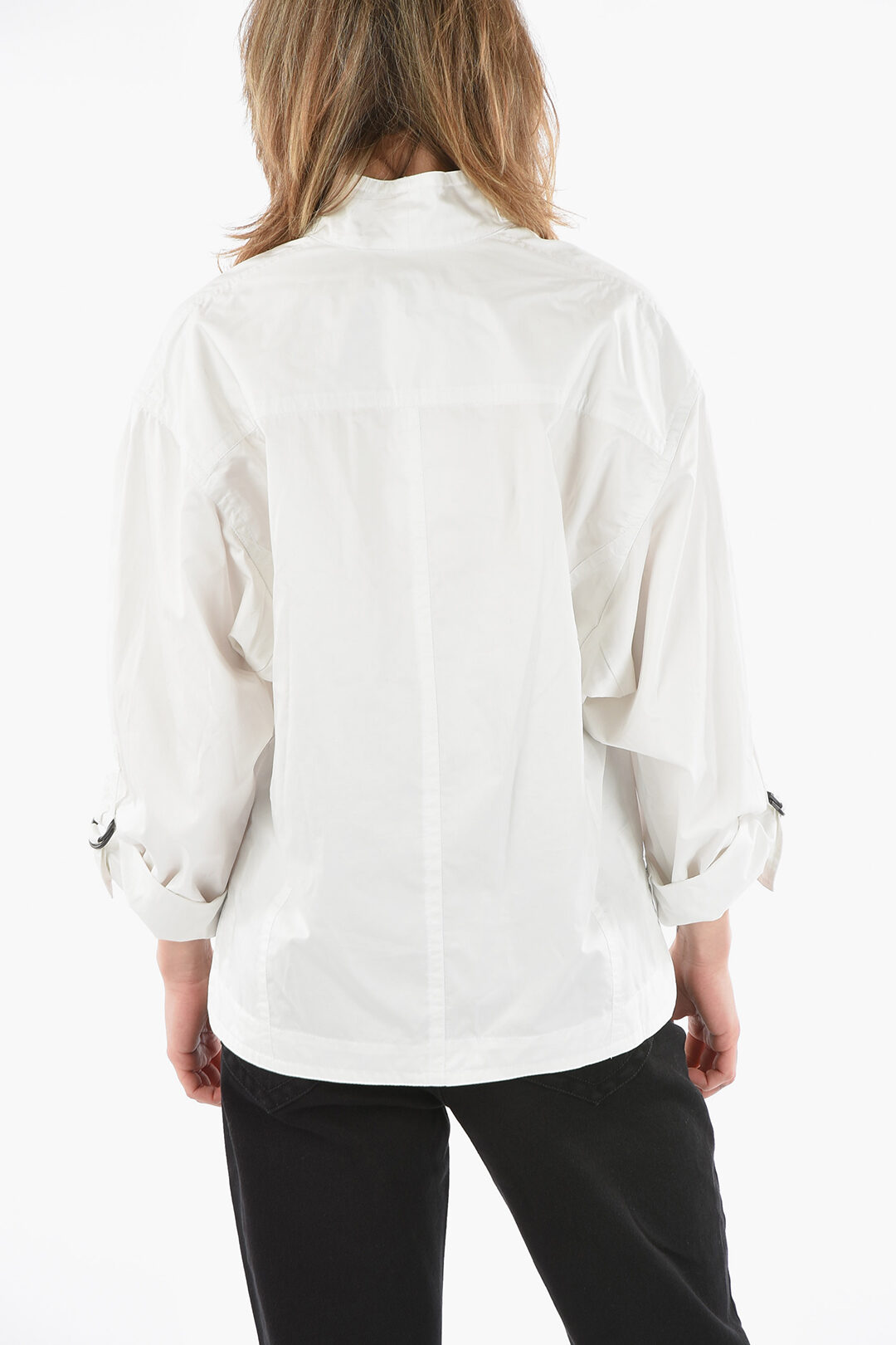 Isabel Marant Cotton-poplin FIORNA Top with D-ring Belt at Neck women ...