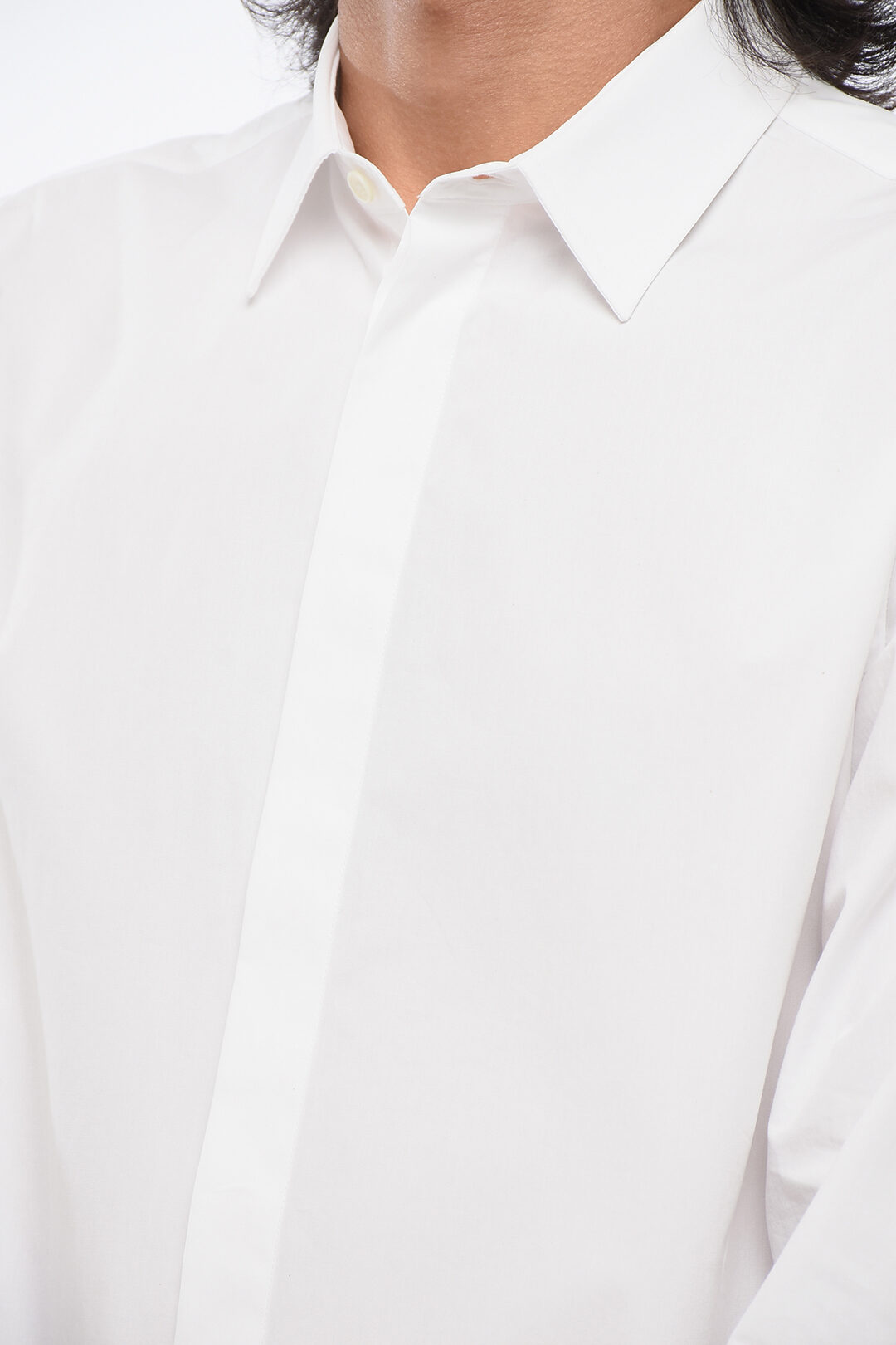 Valentino Cotton Poplin Shirt with Hidden Button Placket men - Glamood ...