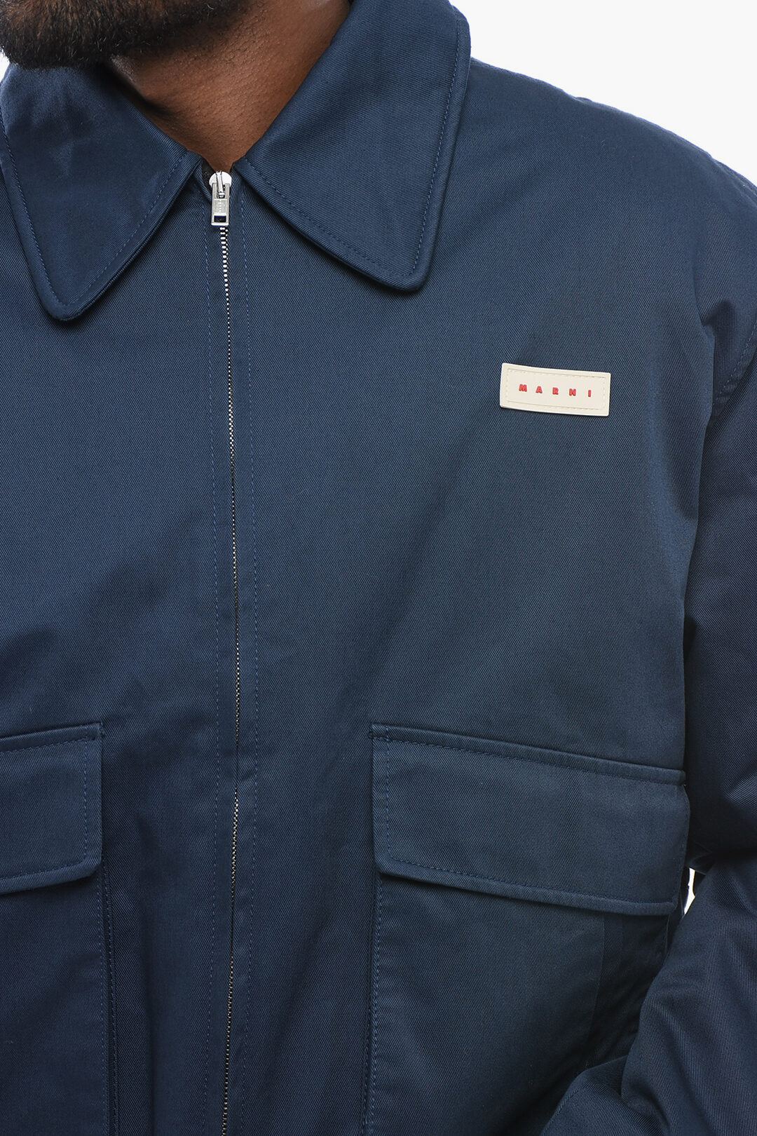 Marni Cotton Quilted Bomber Jacket with Utility Pockets men - Glamood ...