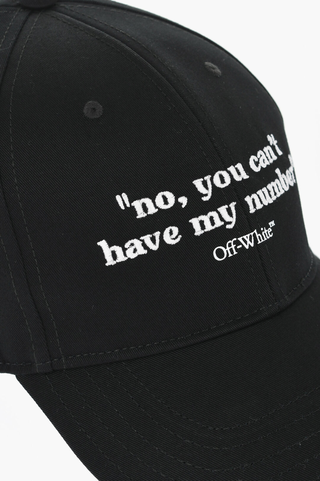 Off-White Cotton QUOTES Cap with Embroidery men - Glamood Outlet