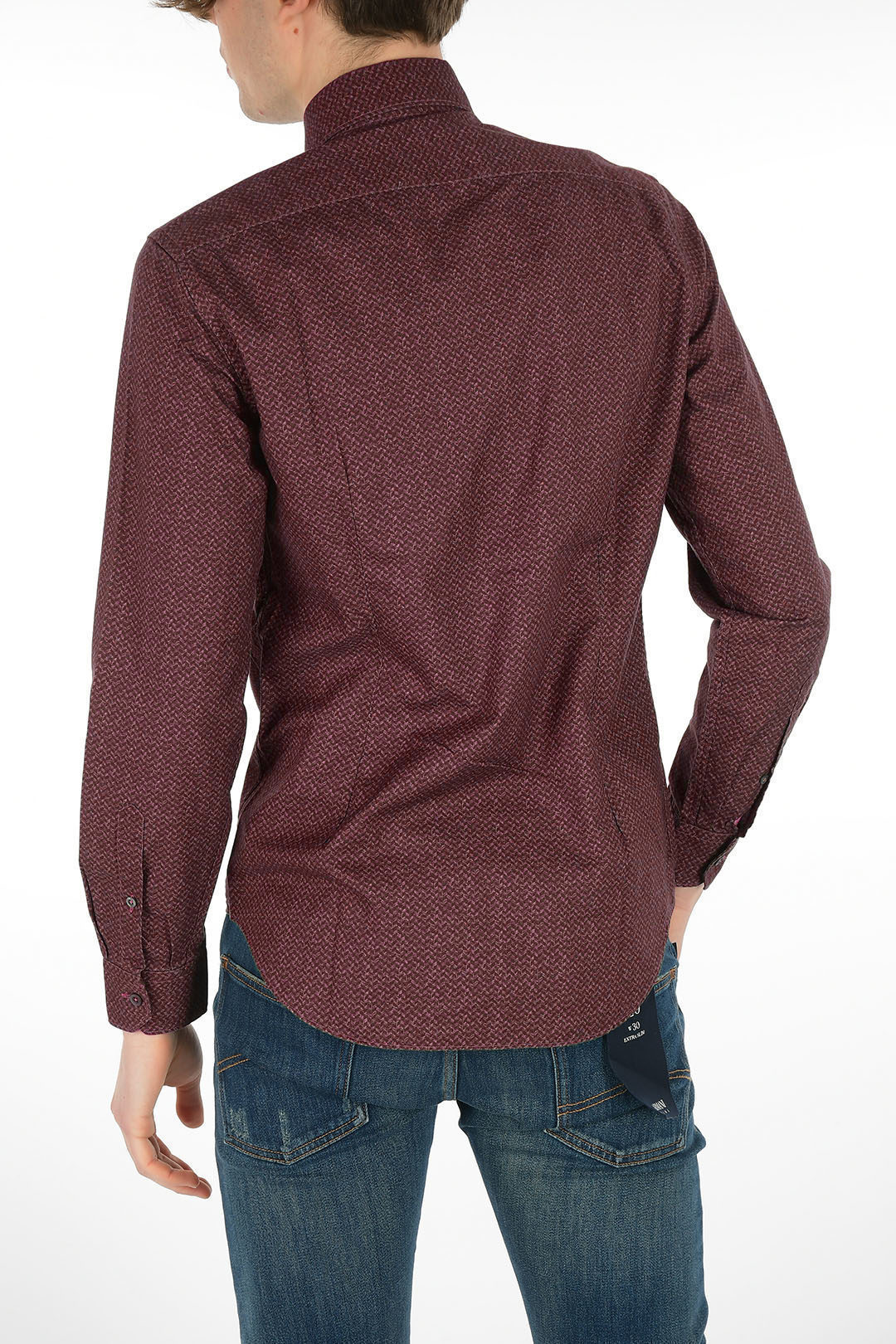 Corneliani Cotton Silk Shirt with Tattersall Check Pattern men ...