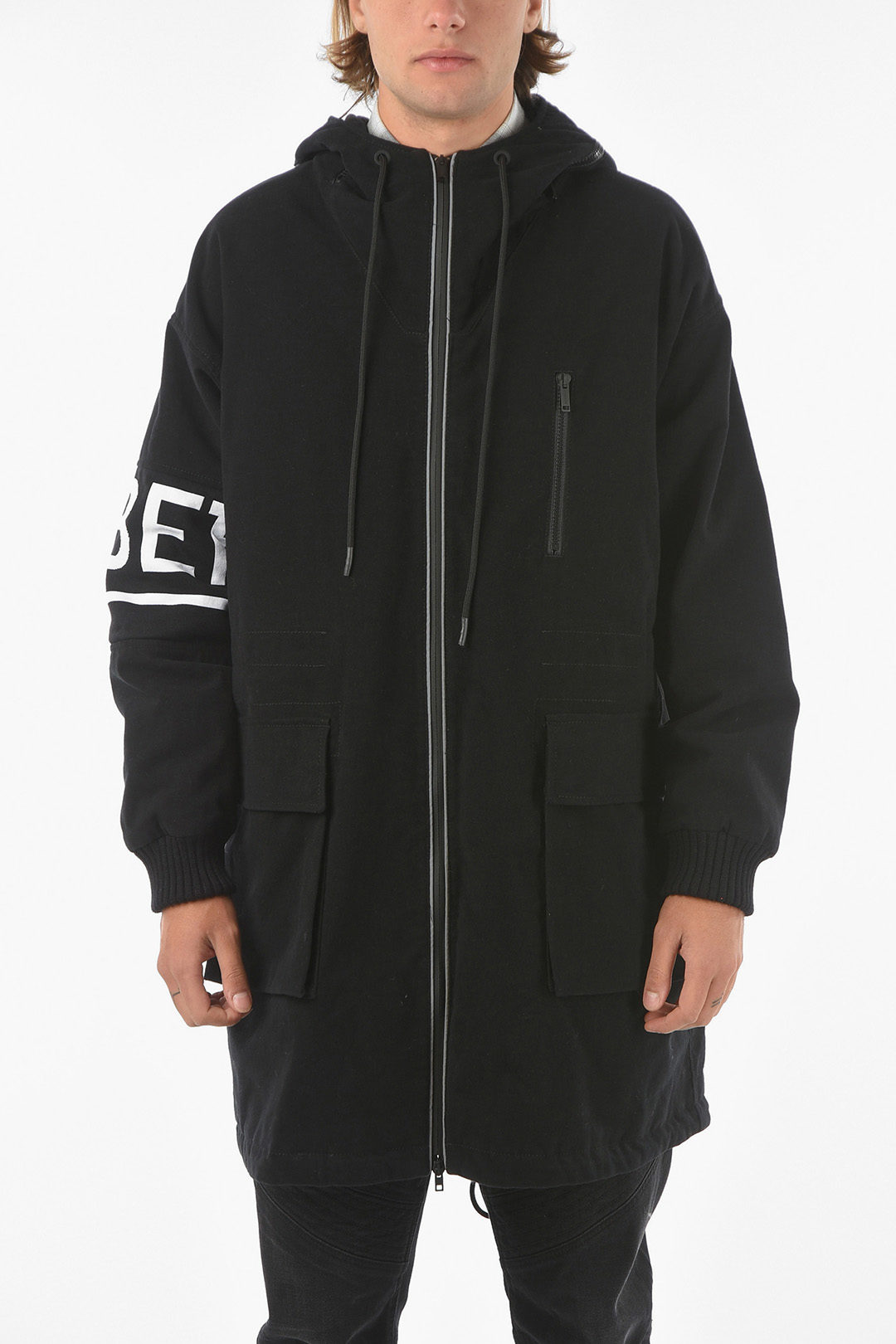 Iceberg Cotton Stretch Coat with Hood men - Glamood Outlet