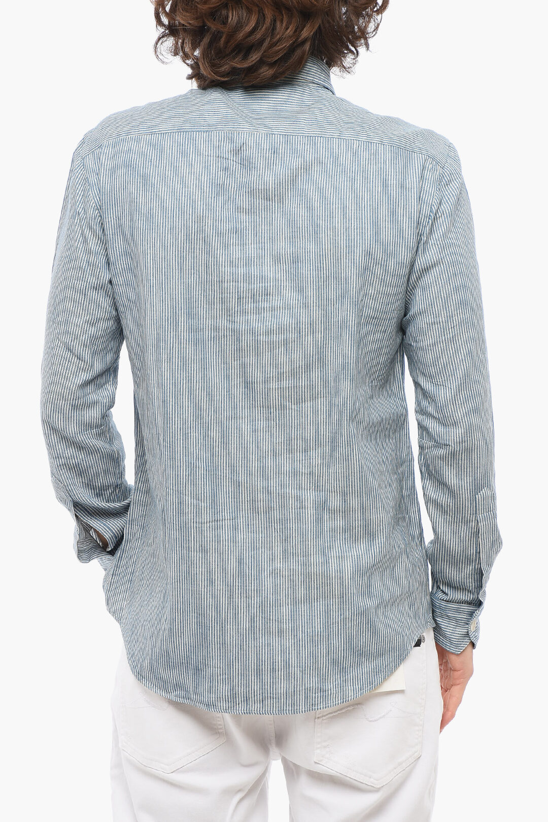 Salvatore Piccolo Cotton Striped Shirt STEVE with Contrast Buttons men ...