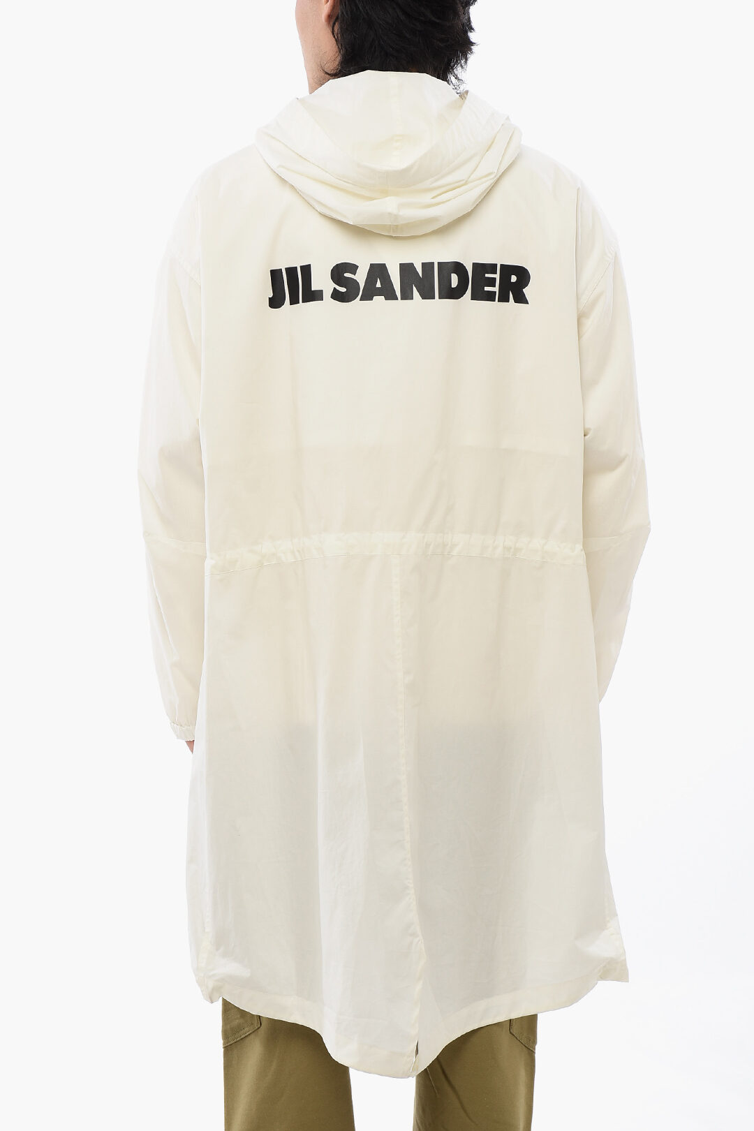 Jil Sander Cotton Trench with Printed Logo men - Glamood Outlet