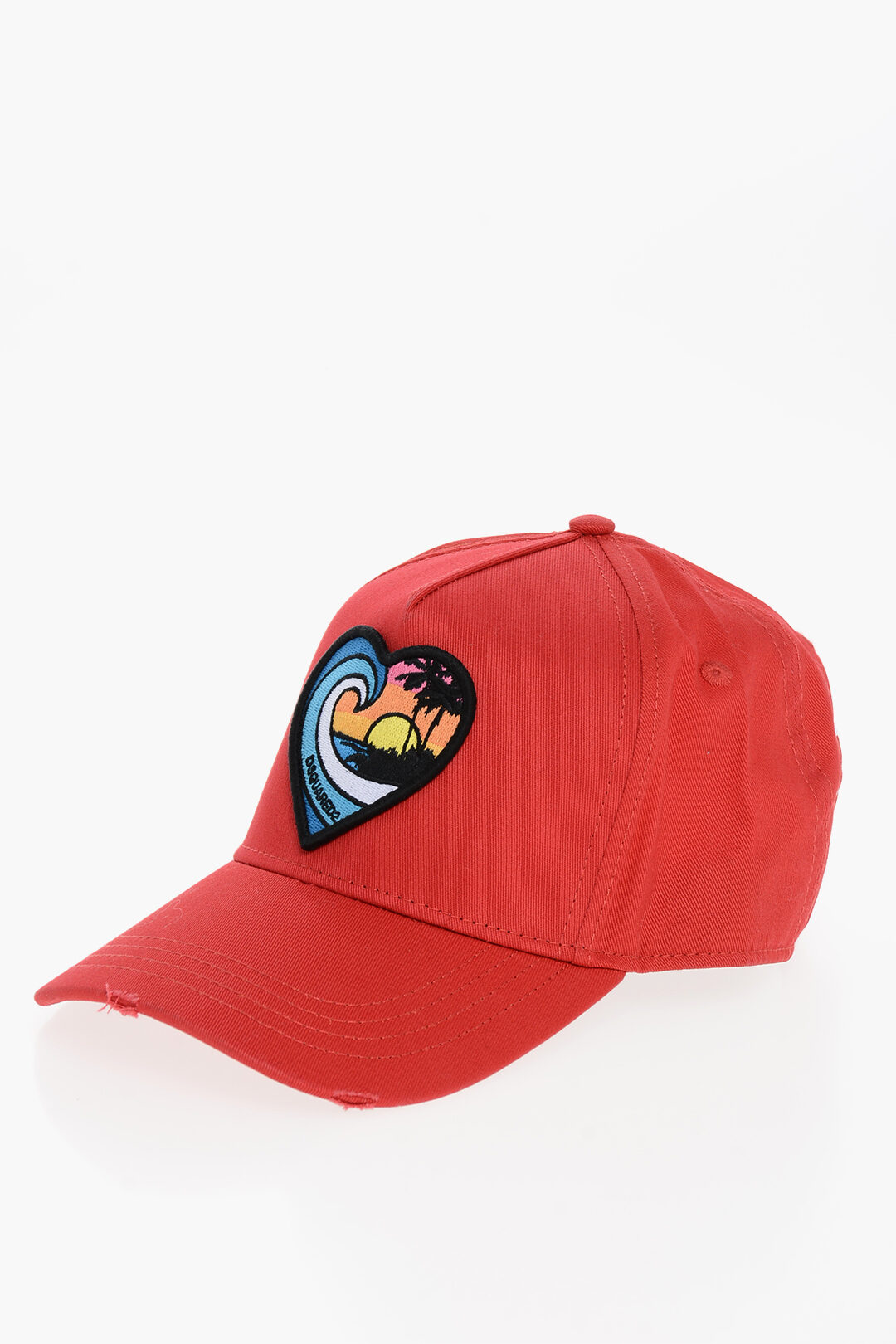 Dsquared2 Cotton Twill Cap with Heart Embroidery women - Glamood Outlet
