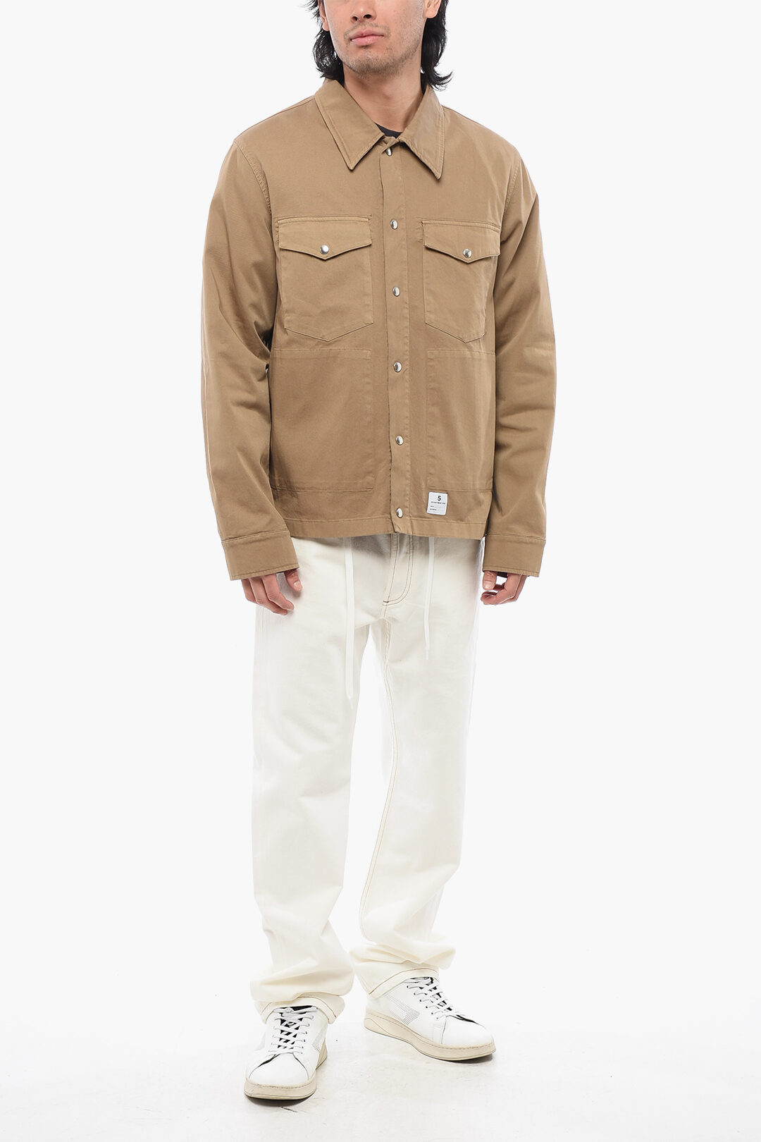 Department 5 Cotton Twill DRAGON Utility Overshirt with Snap Buttons men - Glamood Outlet
