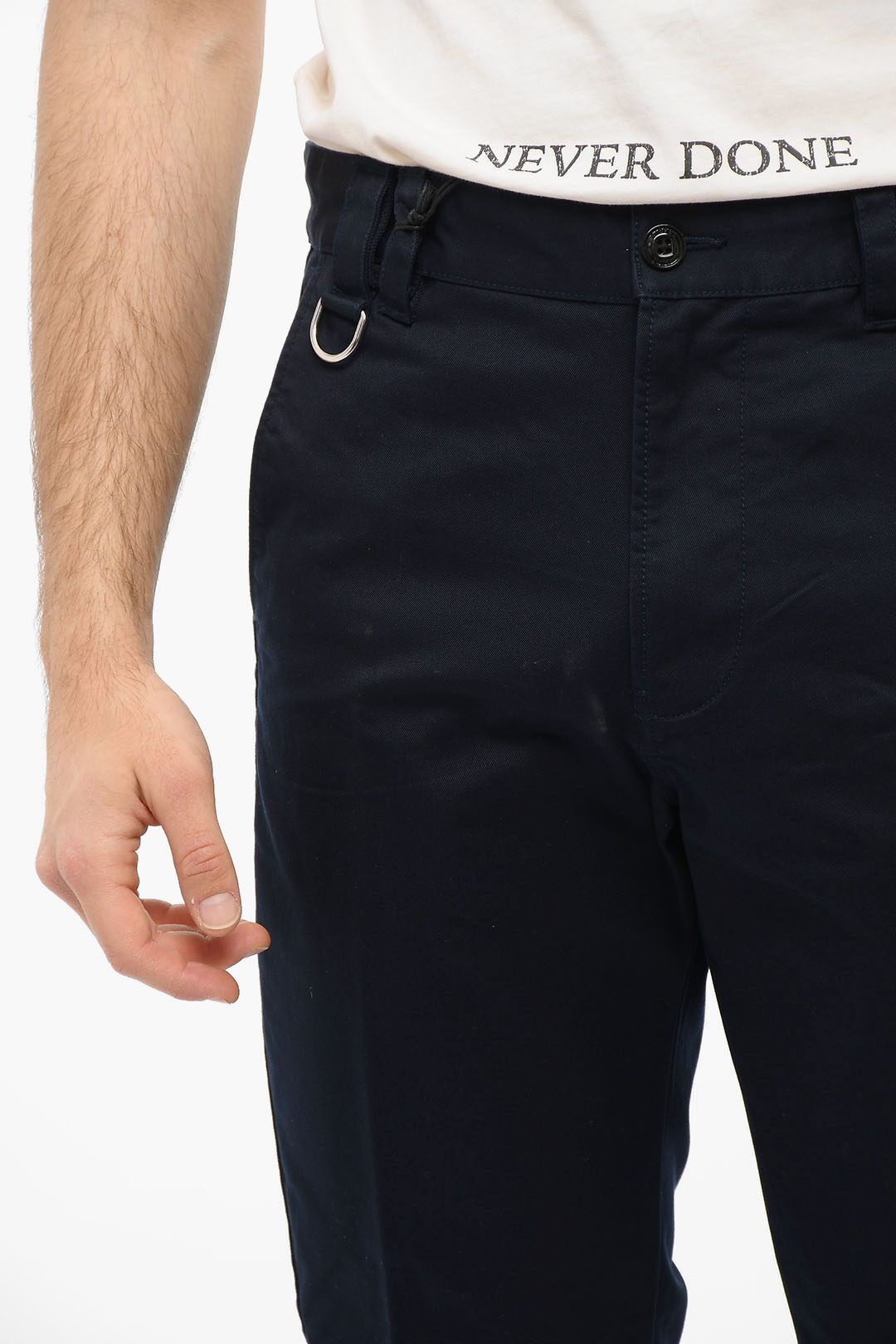 Diesel Cotton-twill P-FRANCIS Pants with Ankle-buttons men - Glamood Outlet