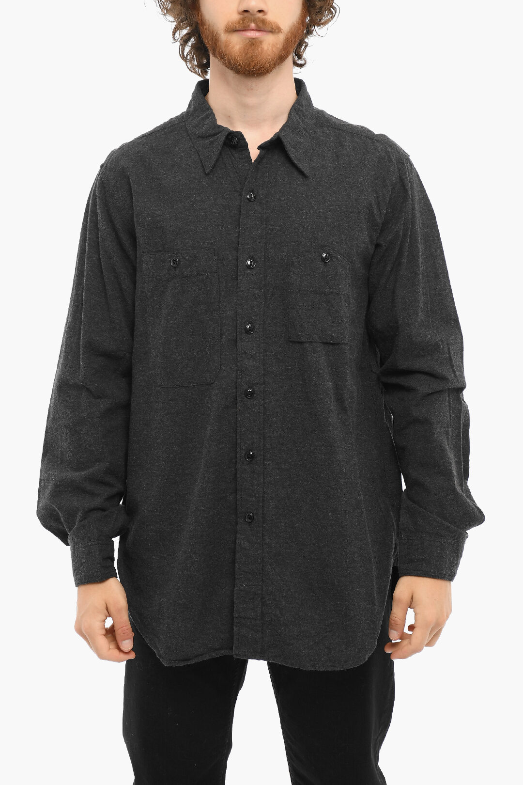 Engineered Garments Cotton WORK Shirt with Classic Collar and Double ...