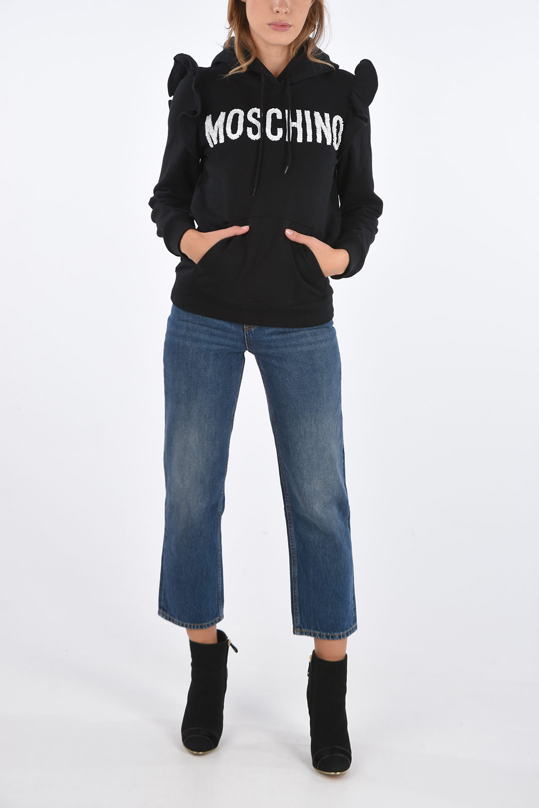 Moschino COUTURE! Embroidered Sweatshnirt with Hood women - Glamood Outlet